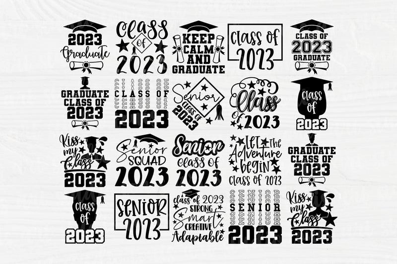 Graduation 2023 SVG Bundle, Graduate Svg Cut Files - So Fontsy