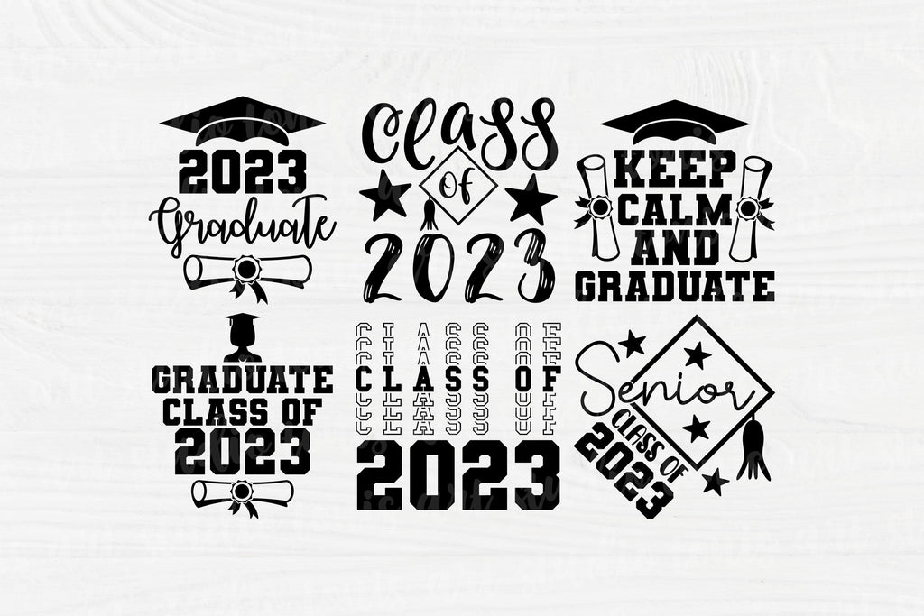 Graduation 2023 SVG Bundle, Graduate Svg Cut Files - So Fontsy