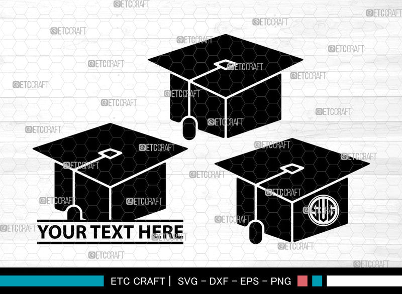 Graduation Cap Icons Monogram, Graduation Cap Svg, Grad cap Svg ...