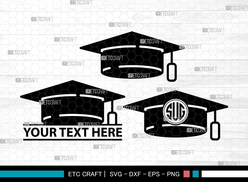 Graduation Cap Icons Monogram, Graduation Cap Svg, Grad cap Svg ...