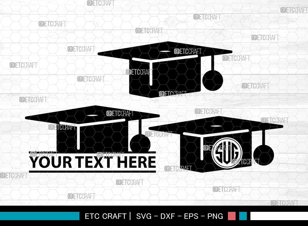Graduation Cap Icons Monogram, Graduation Cap Svg, Grad cap Svg ...