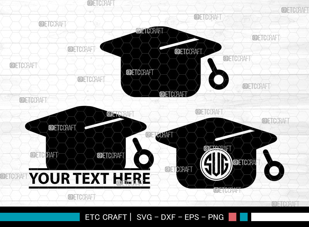 Graduation Cap Icons Monogram, Graduation Cap Svg, Grad cap Svg ...