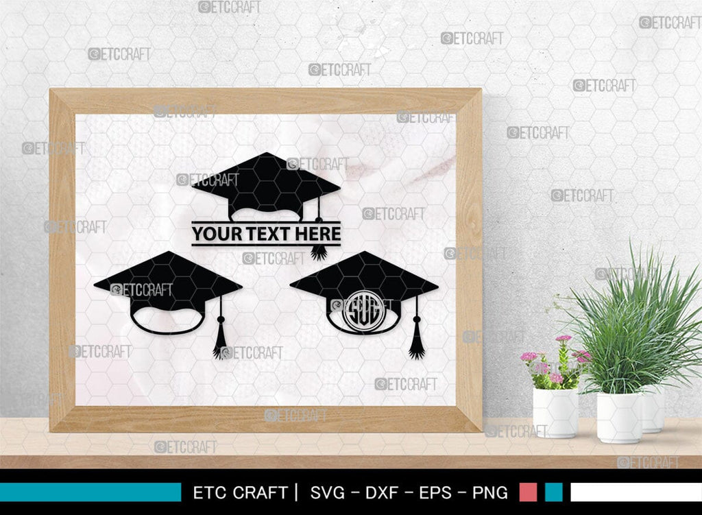 Graduation Cap With Monogram Svg Graduation Personalized Signage (2023