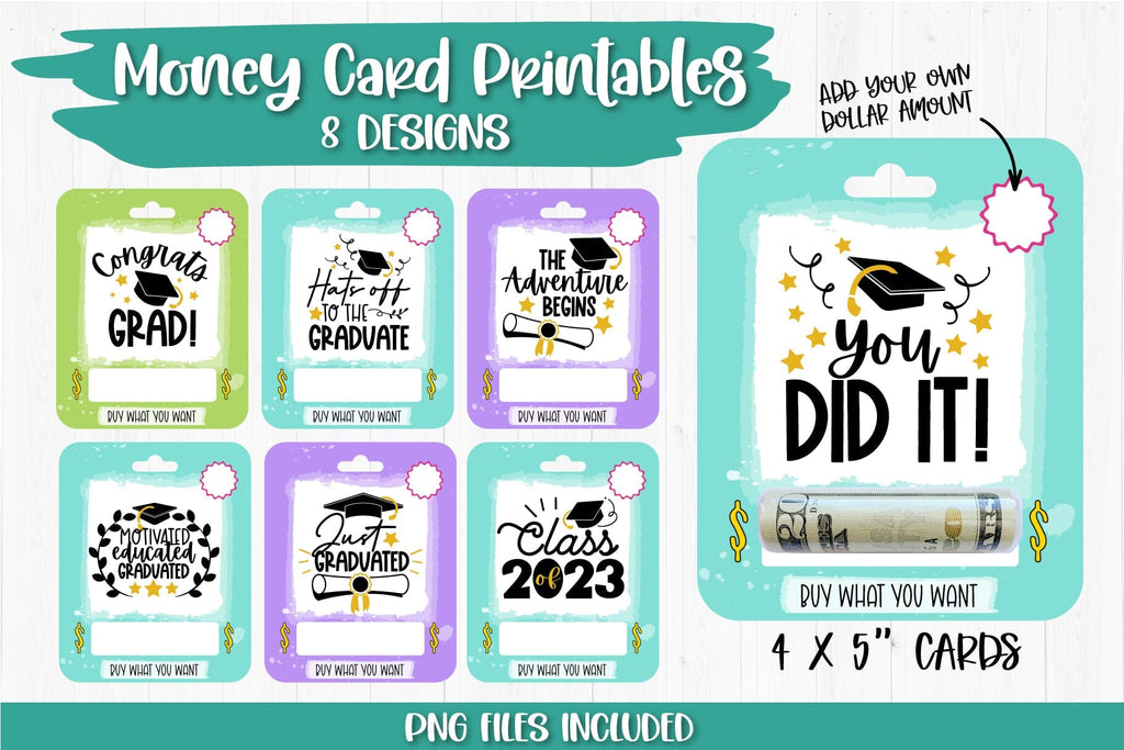 Graduation Money Card PNG Designs | Gift for Graduate - So Fontsy