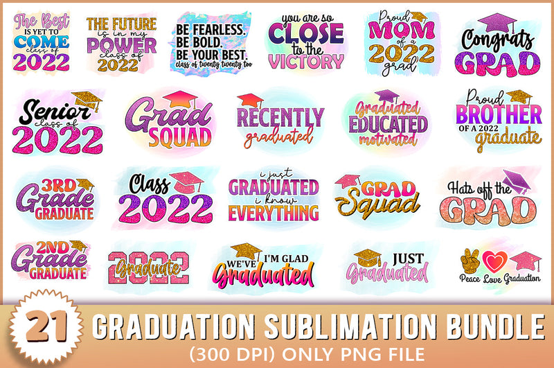 Graduation Sublimation Bundle - So Fontsy