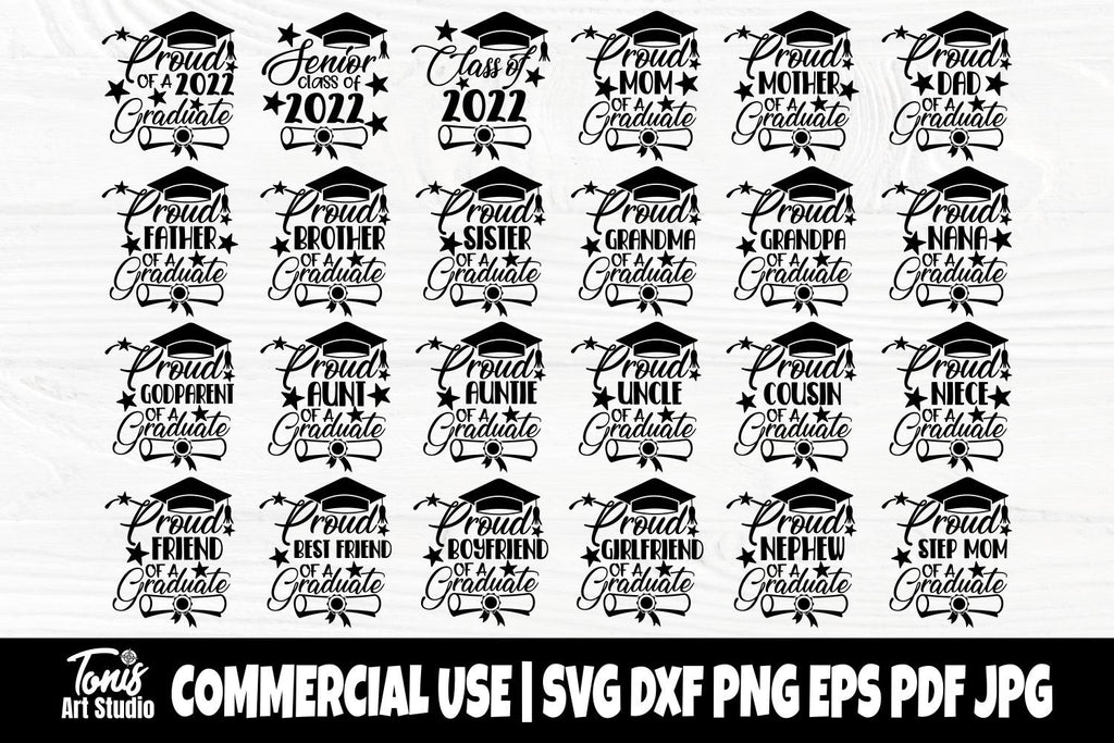 Graduation SVG Bundle, Class of 2022 Svg, Graduate - So Fontsy