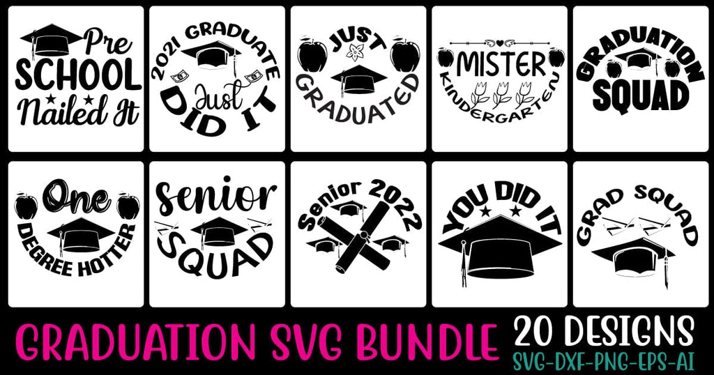 Graduation SVG Bundle SVG Cut File - So Fontsy
