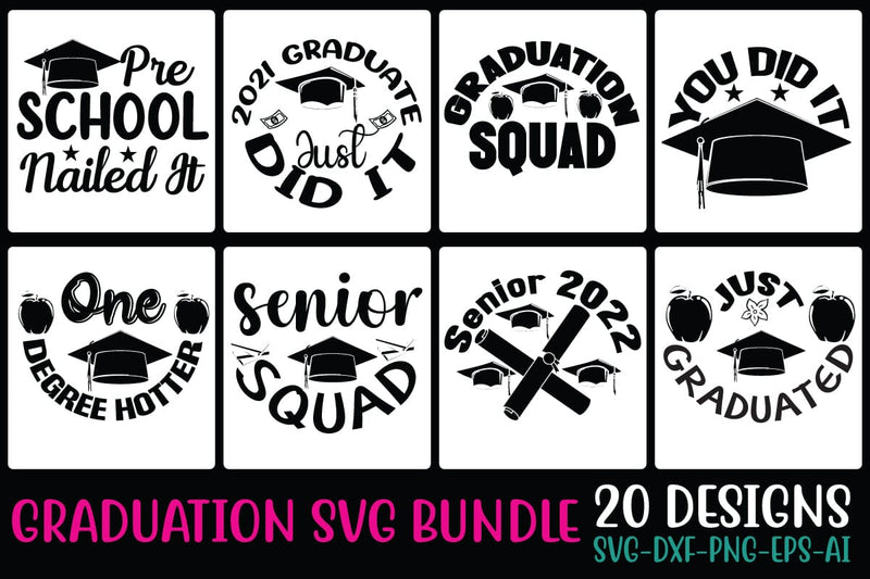 Graduation SVG Bundle SVG Cut File - So Fontsy