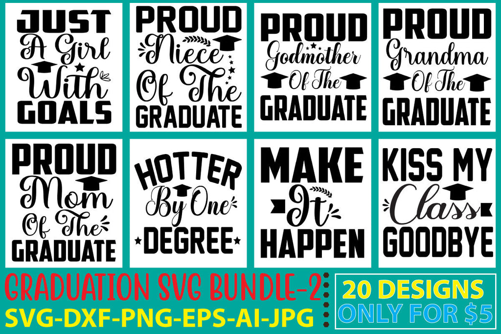 Graduation Svg Bundle Vol. 2 - So Fontsy