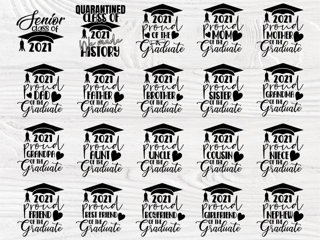 Graduation SVG Cut File, Graduate 2021, Senior Svg - So Fontsy