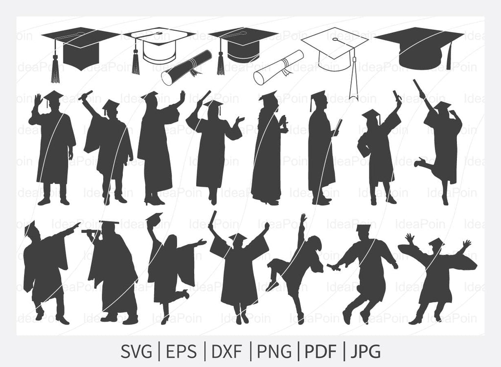Graduation Svg, Graduate Silhouette, Graduate SVG Cut Files, graduate ...