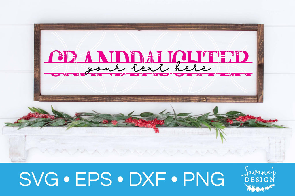 Granddaughter Split Monogram SVG - So Fontsy