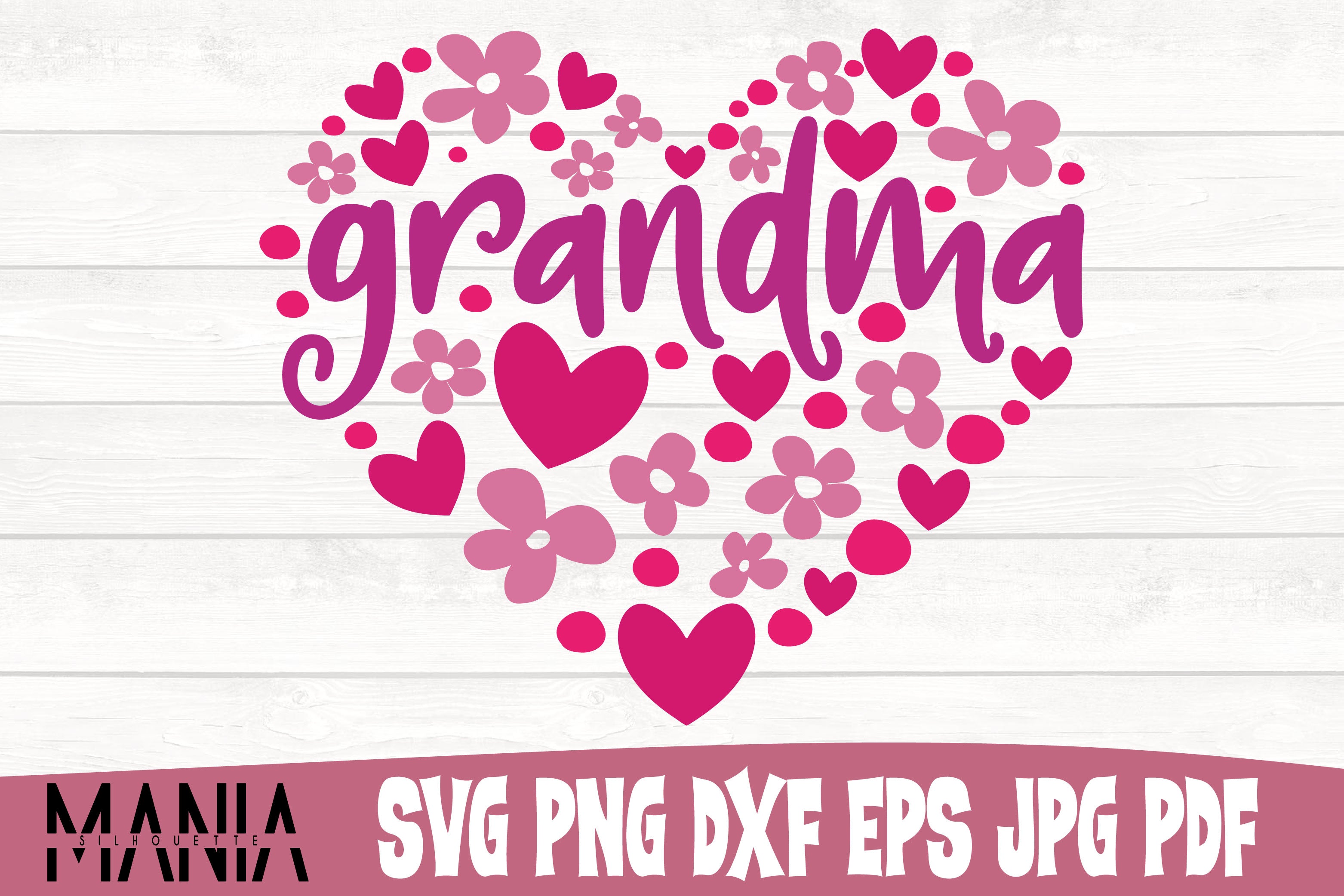 Grandma Heart svg cut file design - So Fontsy