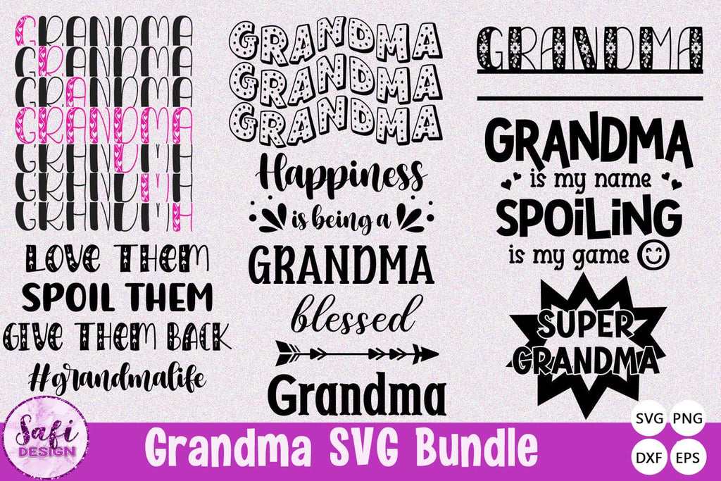 Grandma SVG Cut File Bundle - So Fontsy