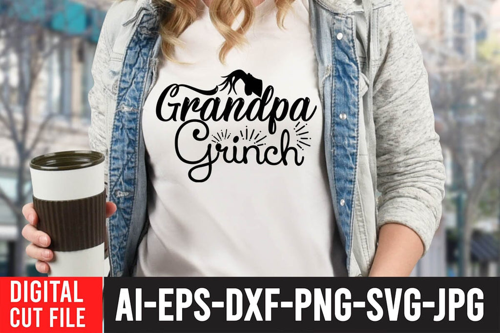 Grandpa Grinch SVG Cut File - So Fontsy