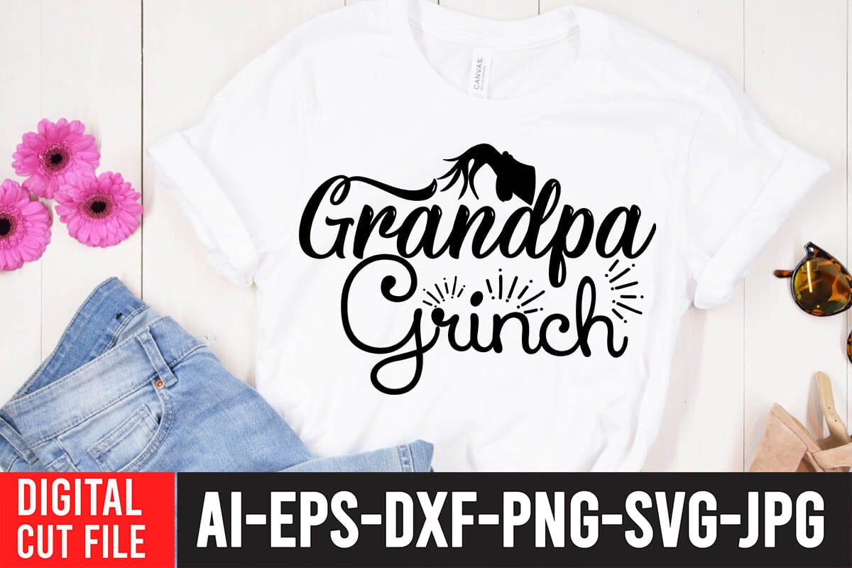 Grandpa Grinch SVG Cut File - So Fontsy