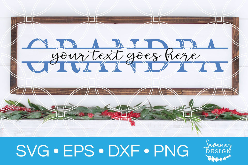 Grandpa Split Monogram SVG - So Fontsy