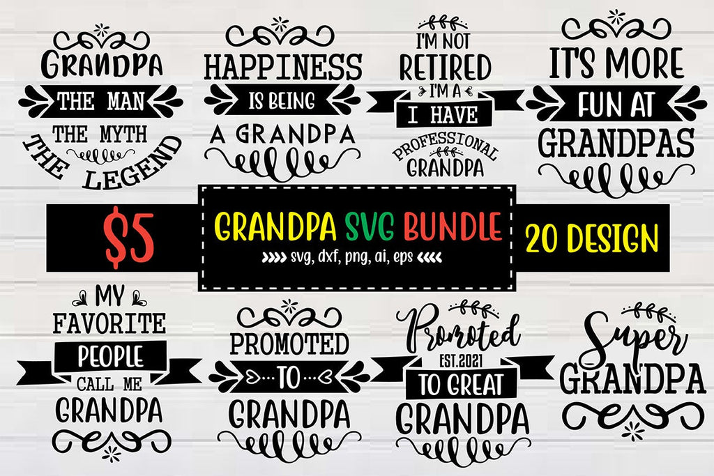 Grandpa SVG Bundle - So Fontsy