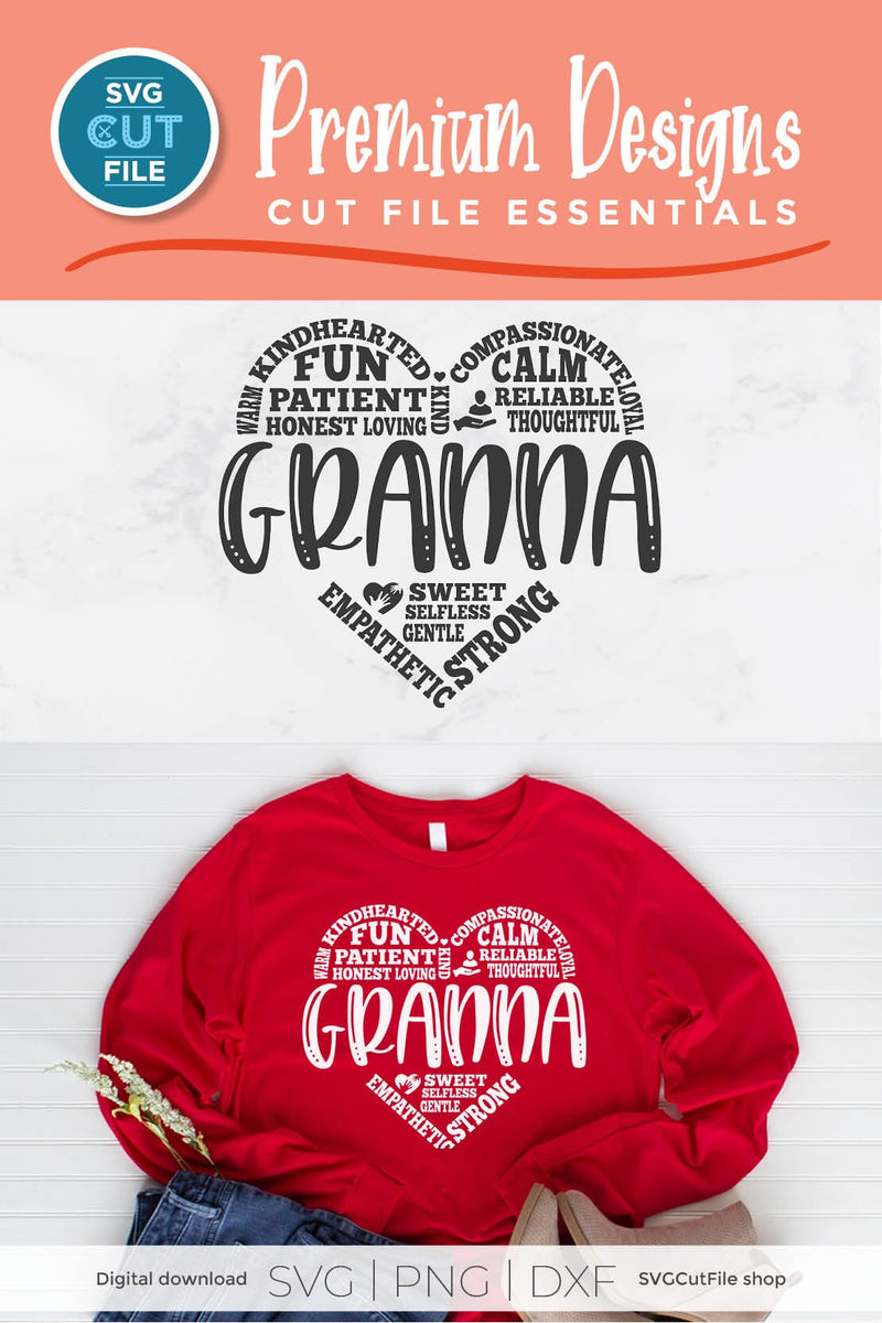 Granna svg-a Grandma Granna Subway Art Design - So Fontsy