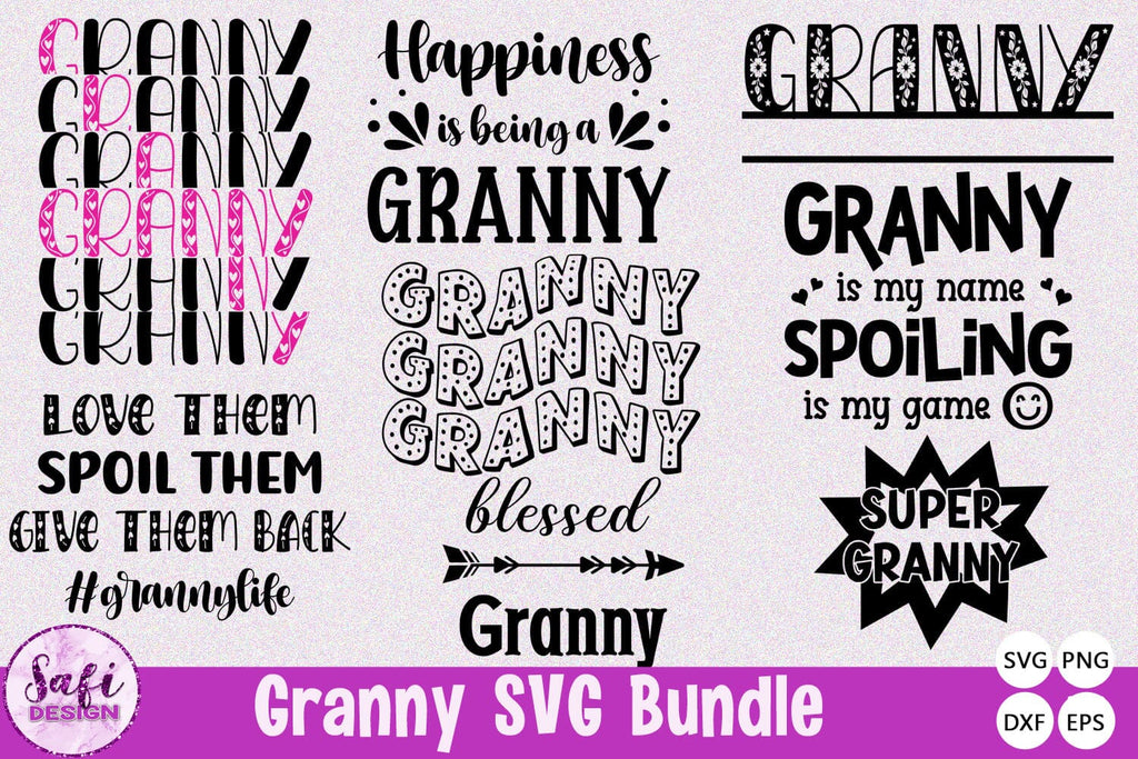 Granny SVG Cut File Bundle - So Fontsy