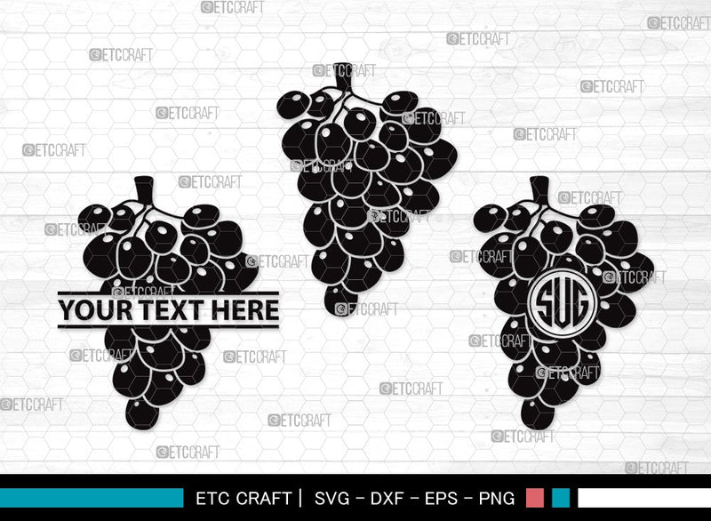 Grapes Monogram SVG | Grape Svg | Grape Vine Svg | Grapevine Svg ...