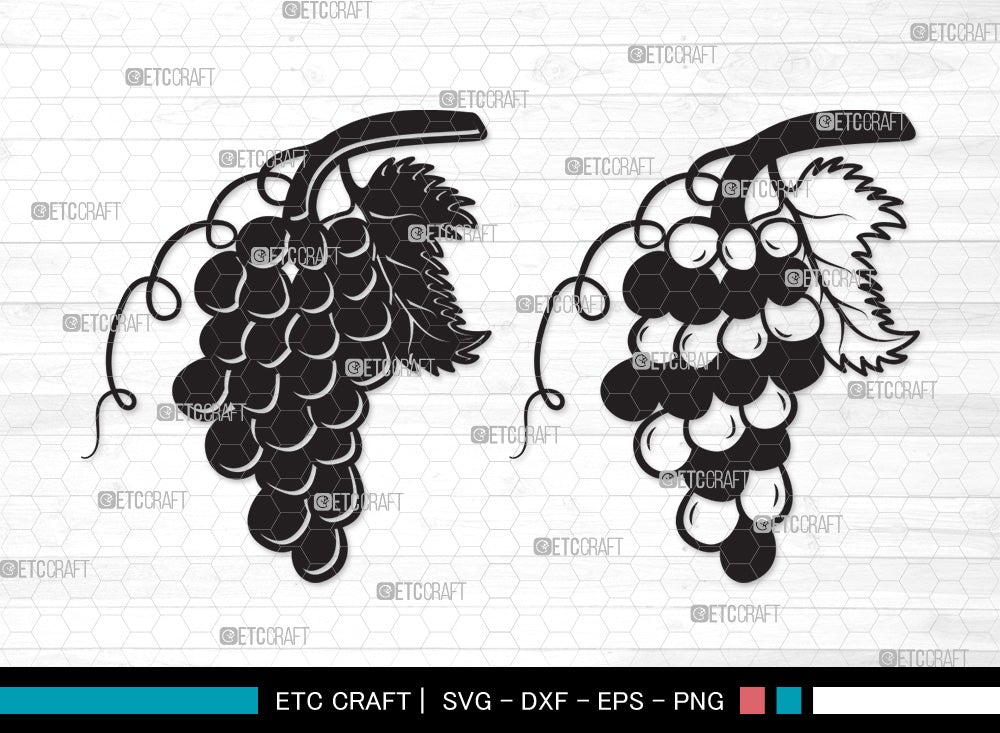 Grapes Silhouette SVG | Grape Svg | Grape Vine Svg | Grapevine Svg ...