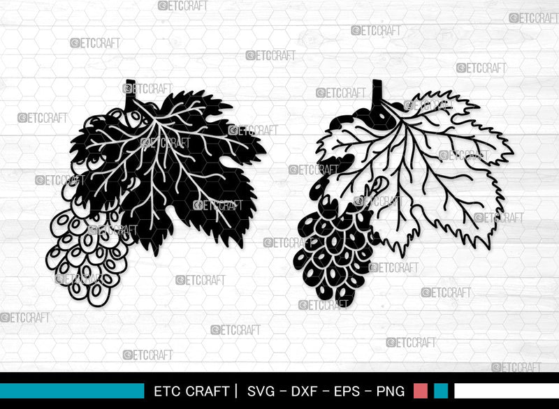 Grapes Silhouette SVG | Grape Svg | Grape Vine Svg | Grapevine Svg ...