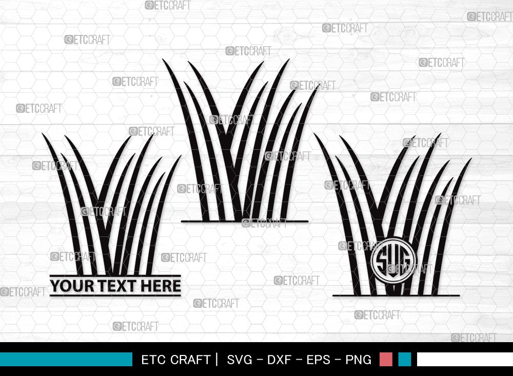 Grass Monogram SVG | Plants Svg | Lawn Grass Svg | Tall Grass Svg ...