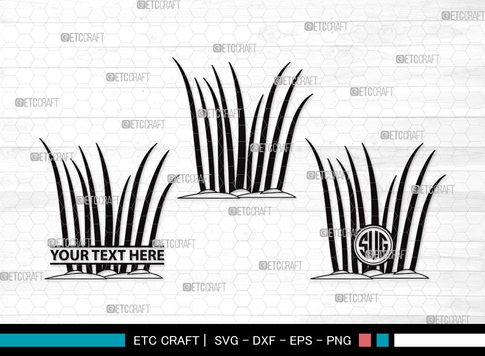 Grass Monogram SVG | Plants Svg | Lawn Grass Svg | Tall Grass Svg ...