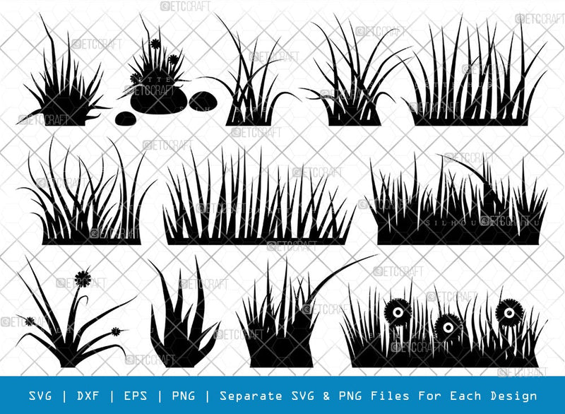 Grass SVG Cut Files | Grass Silhouette | Field Svg | Wild Grass Svg ...