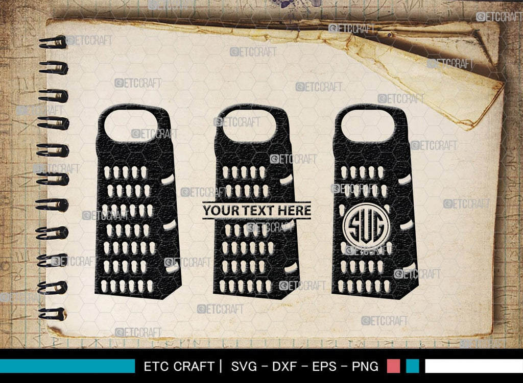Grater Monogram, Grater Silhouette, Grater SVG, Cheese Grater Svg ...