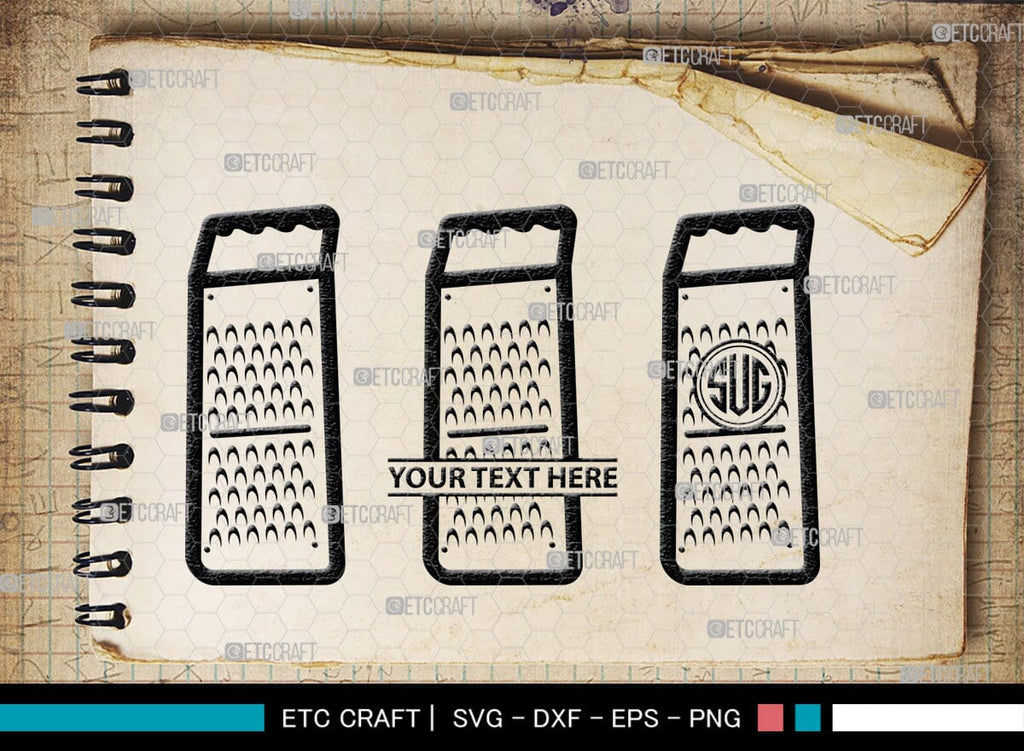 Grater Monogram, Grater Silhouette, Grater SVG, Cheese Grater Svg ...