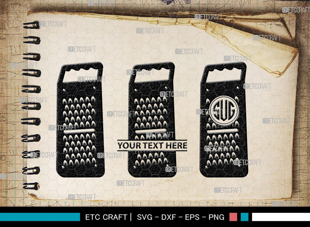 Grater Monogram, Grater Silhouette, Grater SVG, Cheese Grater Svg ...