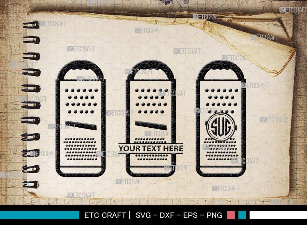 Grater Monogram, Grater Silhouette, Grater SVG, Cheese Grater Svg ...