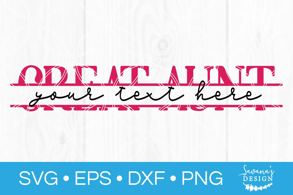 Great Aunt Split Monogram SVG - So Fontsy