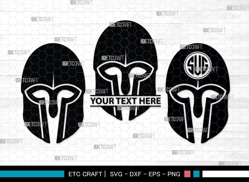 Greek Helmet Monogram, Greek Helmet Silhouette, Greek Helmet SVG ...