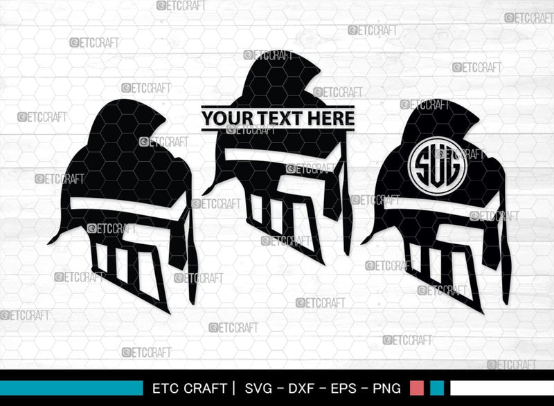 Greek Helmet Monogram, Greek Helmet Silhouette, Greek Helmet SVG ...