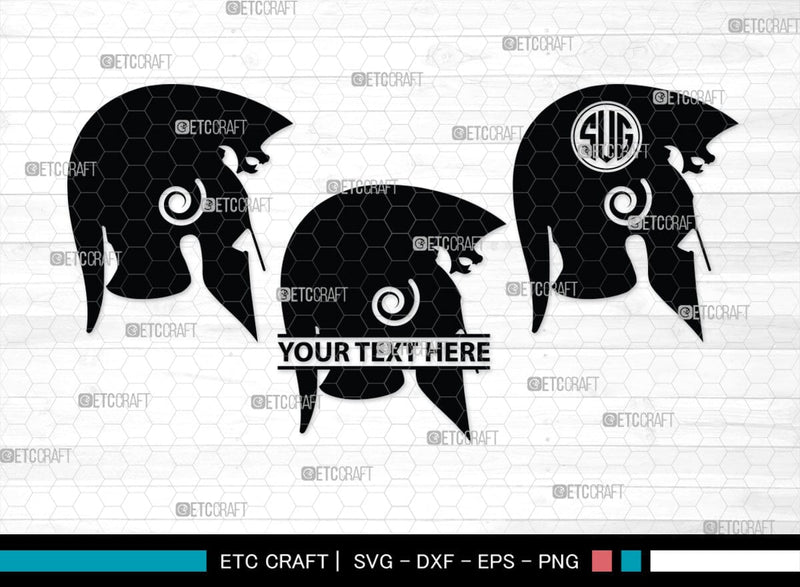 Greek Helmet Monogram, Greek Helmet Silhouette, Greek Helmet SVG ...