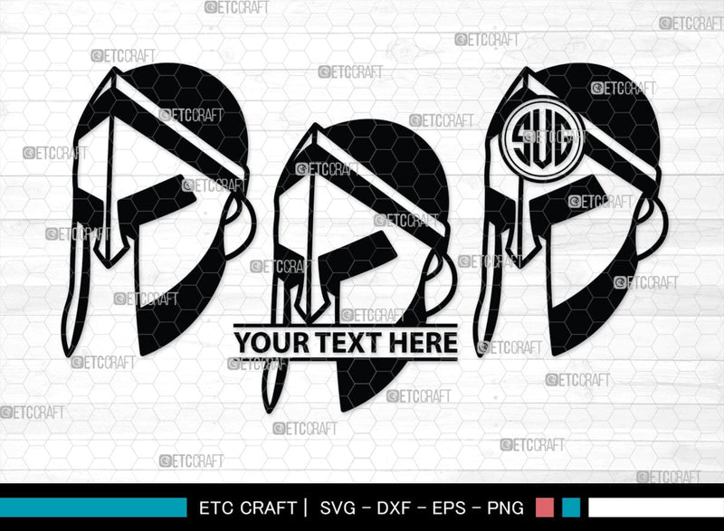 Greek Helmet Monogram, Greek Helmet Silhouette, Greek Helmet SVG, Spar ...