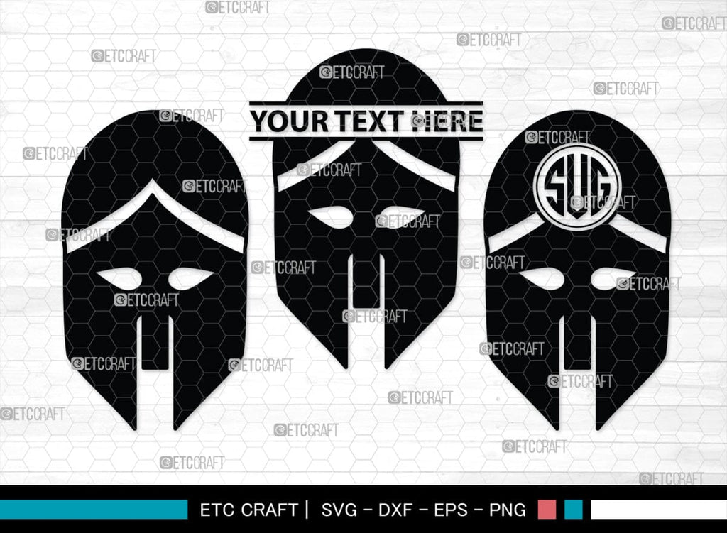 Greek Helmet Monogram, Greek Helmet Silhouette, Greek Helmet SVG ...