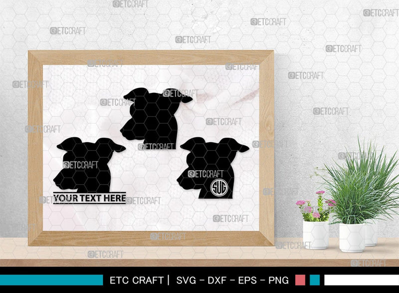 Greyhound Dog Monogram, Greyhound Dog Silhouette, Greyhound Svg, Dog ...