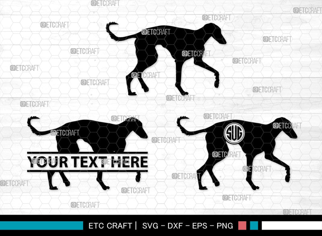 Greyhound Dog Monogram, Greyhound Dog Silhouette, Greyhound Svg, Dog ...