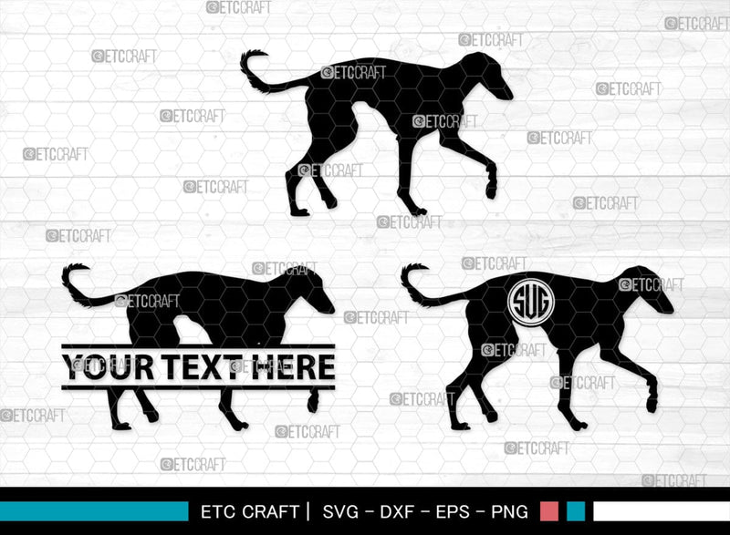 Greyhound Dog Monogram, Greyhound Dog Silhouette, Greyhound Svg, Dog ...