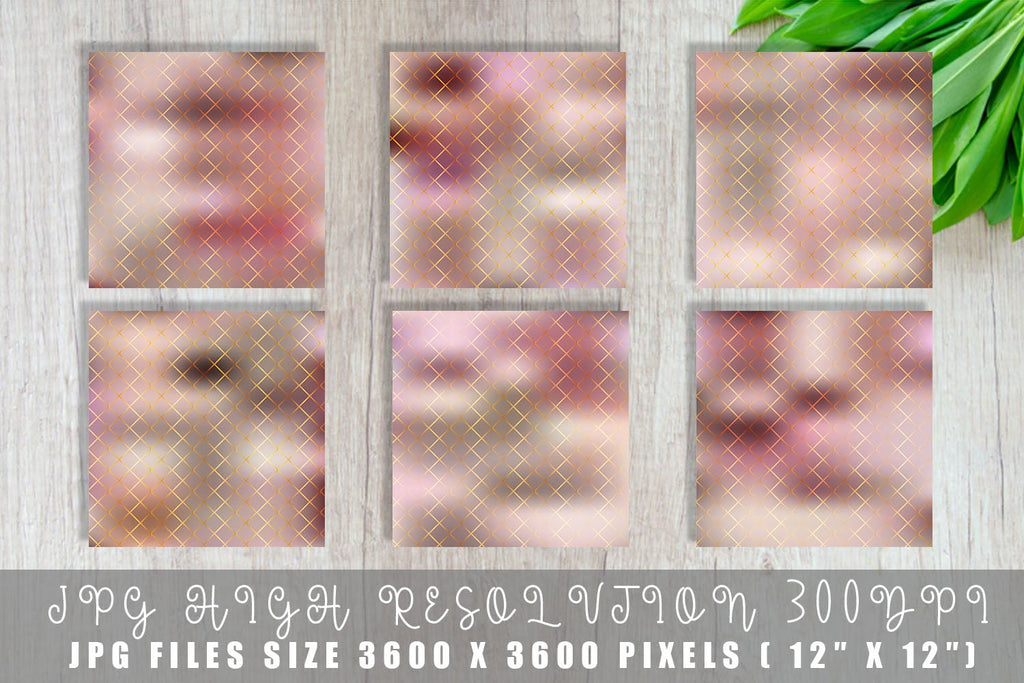 Grid pattern digital paper with gradient cream color background - So Fontsy