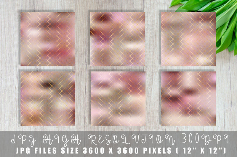 Grid pattern digital paper with gradient cream color background - So Fontsy