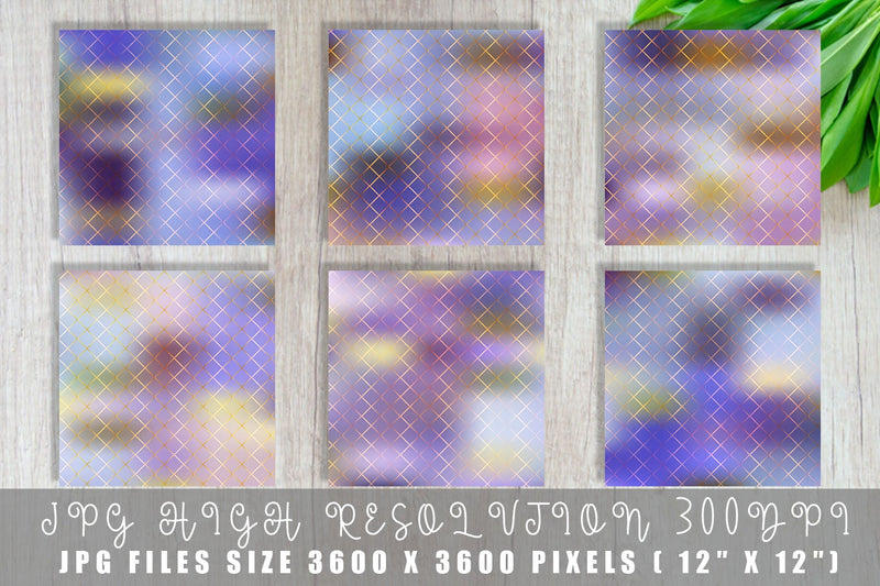 Grid pattern digital paper with gradient purple color background - So ...