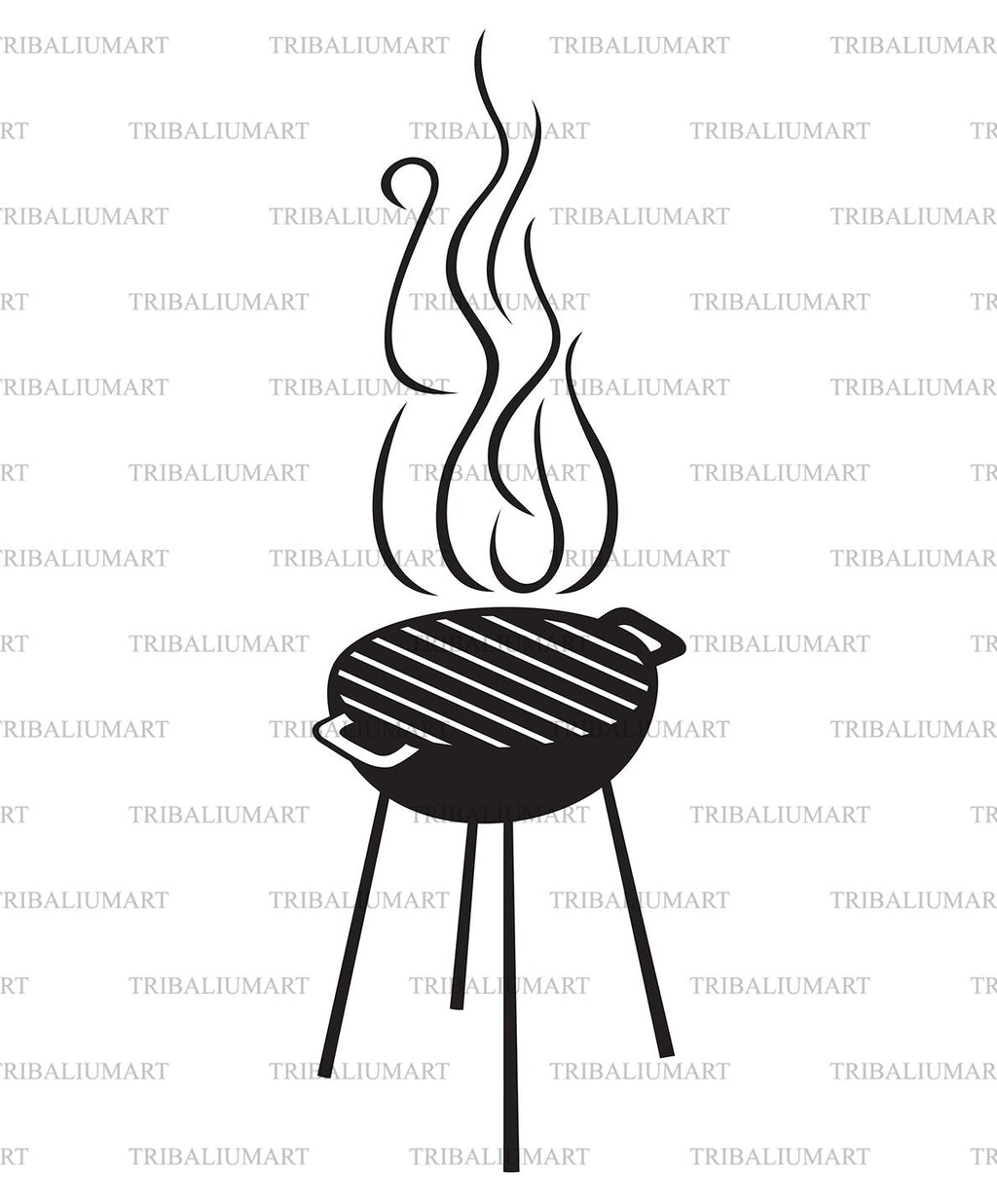 Grill - Cook Out. Cut files for Cricut. Clip Art silhouettes (eps, svg ...