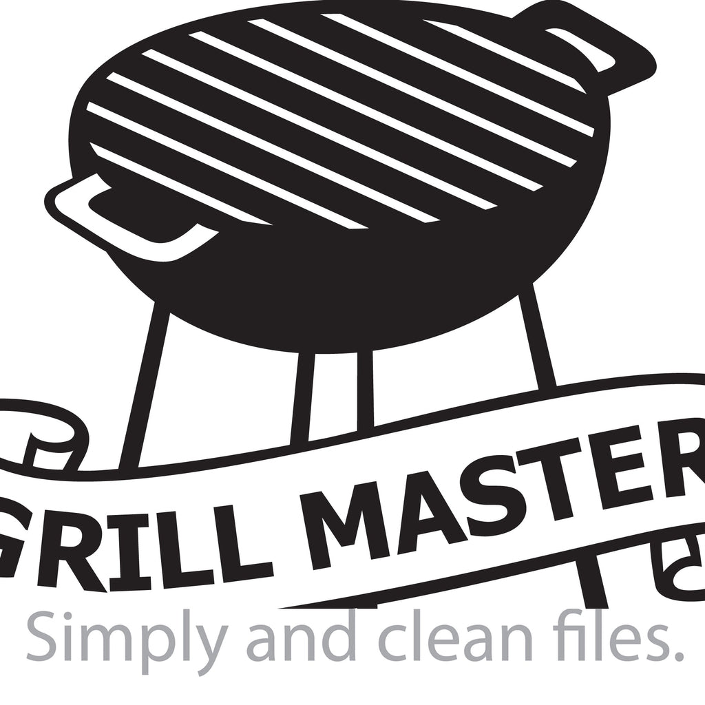 Grill master label. Cut files for Cricut. Clip Art silhouettes (eps ...
