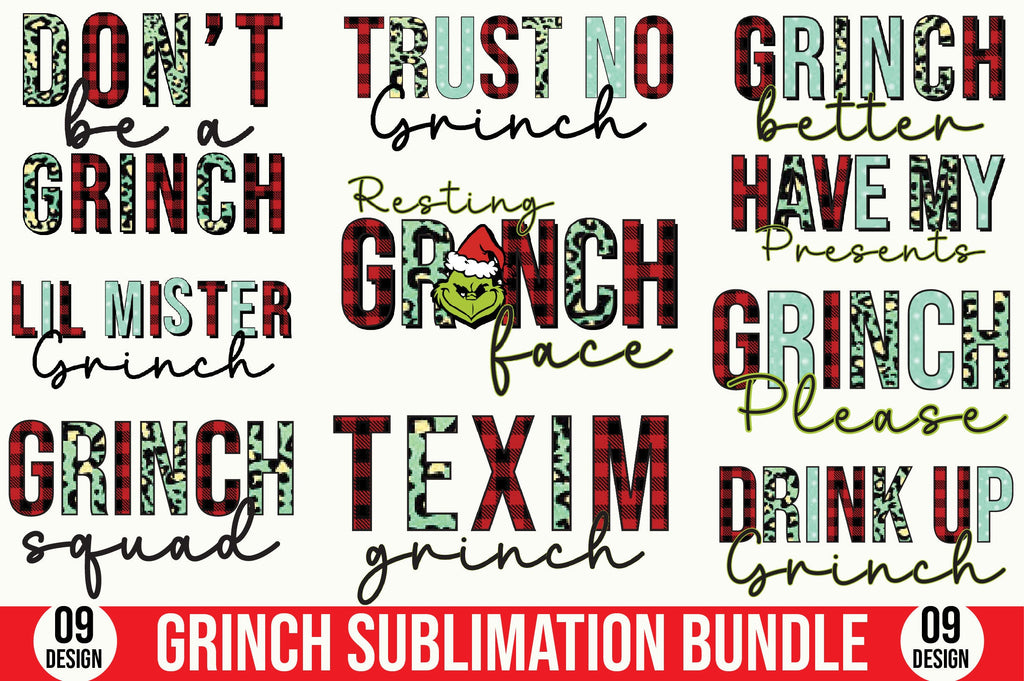 Grinch Sublimation Bundle - So Fontsy