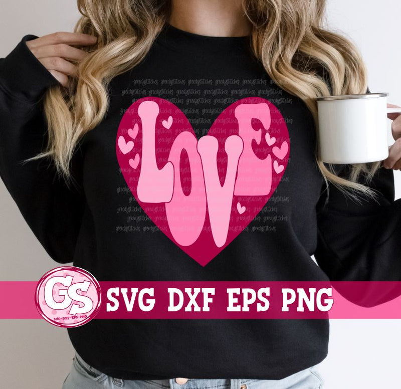 Groovy Retro Valentine's Dat Bundle SVG DXF EPS PNG - So Fontsy